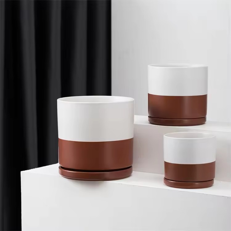 Decorative Large Stackable Ceramic Planters